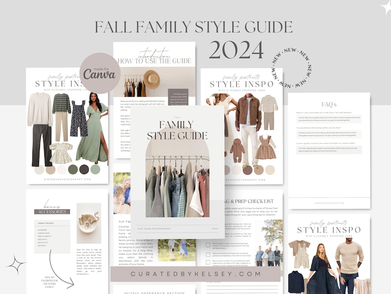 2024 Fall Family Style Guide Bundle | Family Photography Client ...