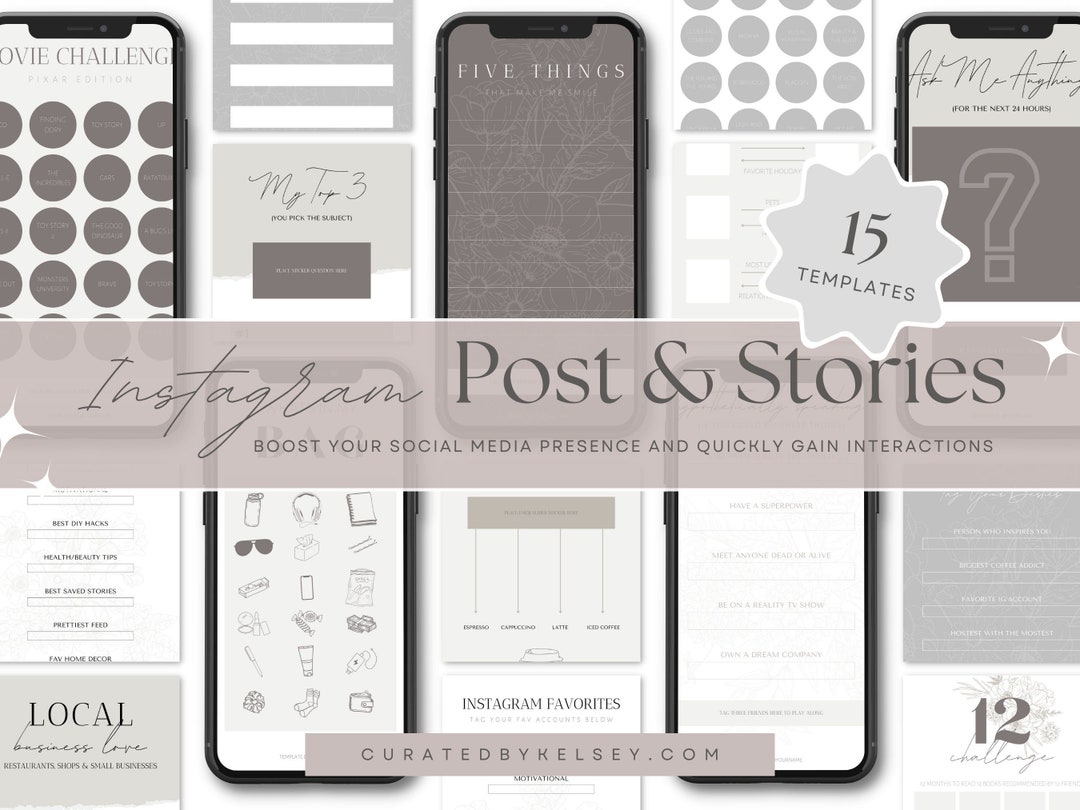 Canva Instagram Story Templates for Social Engagement & Interaction ...