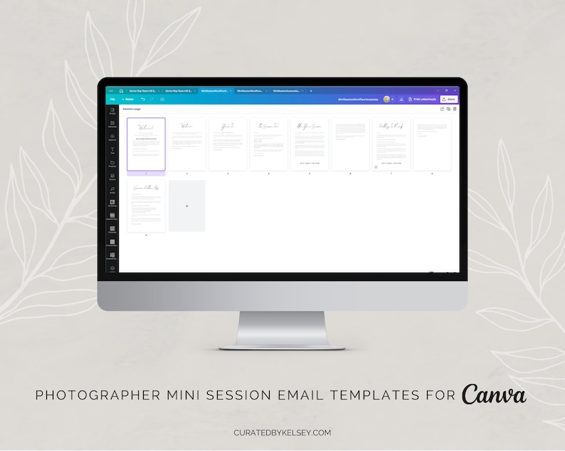 Canva Family Mini Session Workflow Series & Automation Email Templates ...