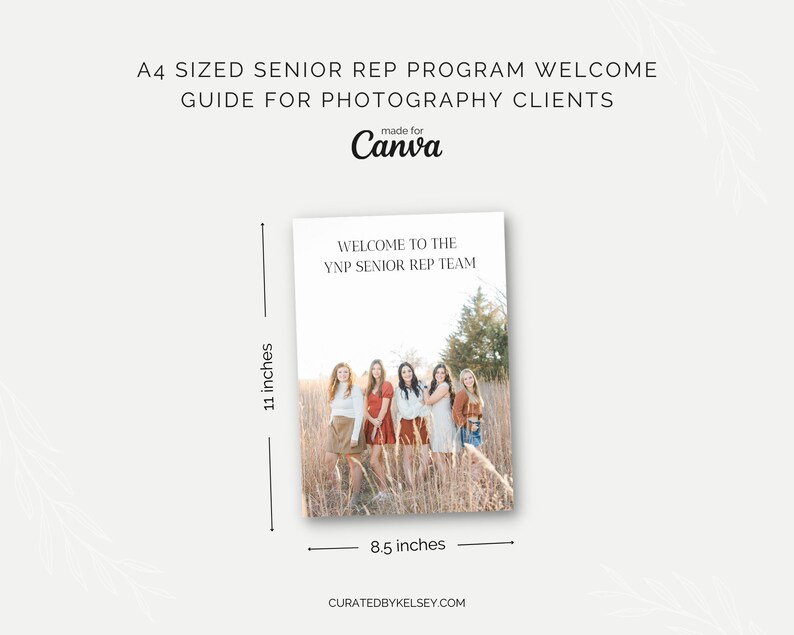 Canva Photography Senior Rep Team Welcome Packet Templates | Senior ...