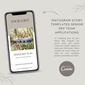 Canva Senior Rep Team Instagram Story Marketing Templates for - Etsy