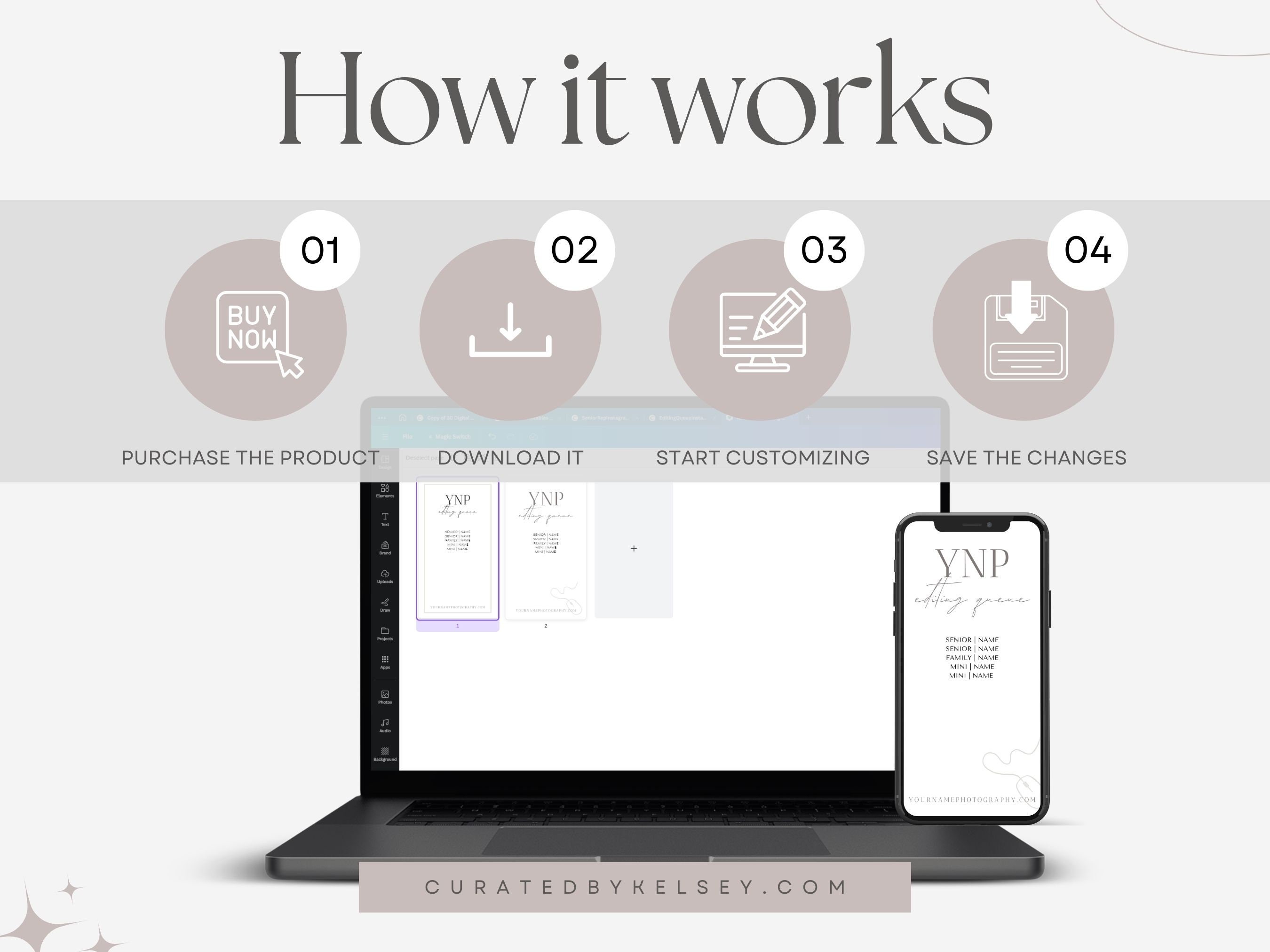 Canva Editing Queue Instagram Story Marketing Photography Template ...
