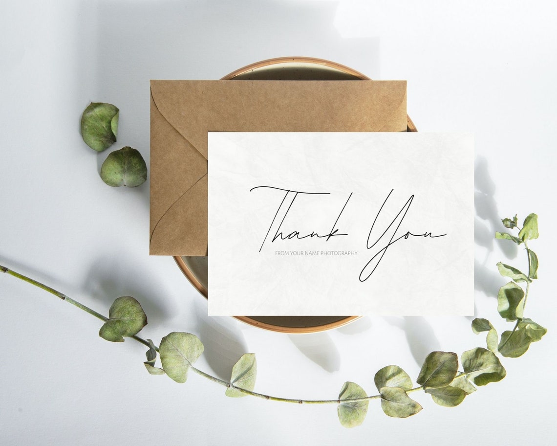 Canva Photography Thank You Card | Canva Templates for Senior & Family ...