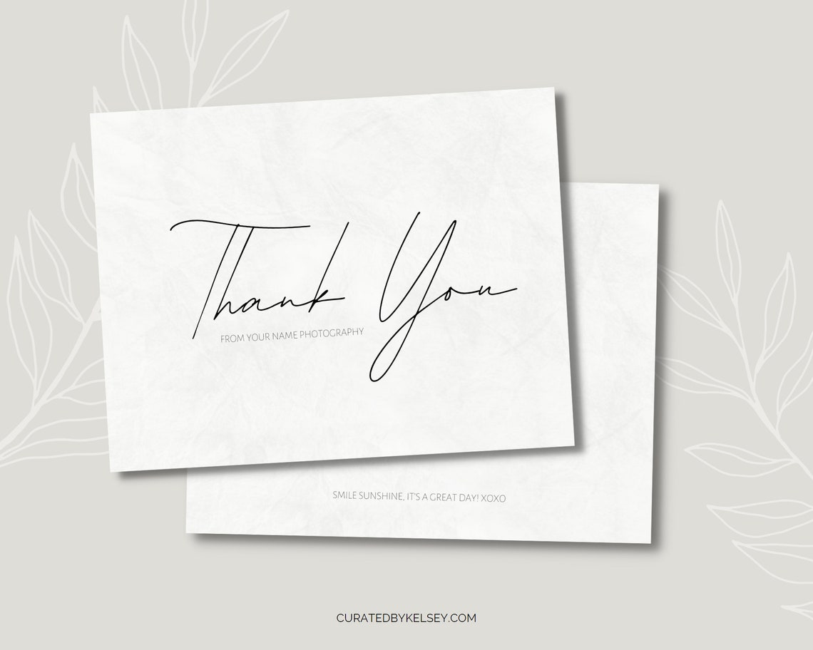 Canva Photography Thank You Card | Canva Templates for Senior & Family ...