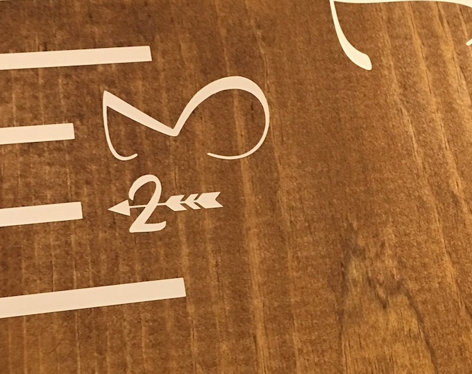 Height Marker for Growth Chart Ruler, Vinyl Arrow Decal With Years ...