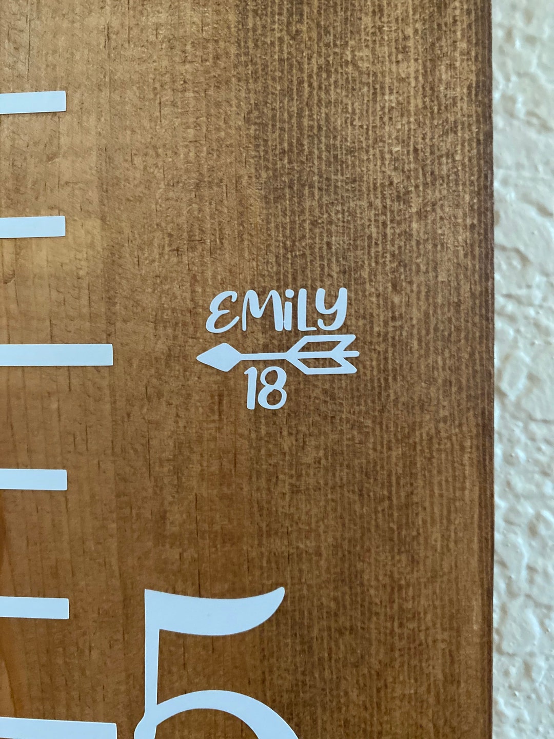 Personalized Height Marker for Growth Chart Ruler, Vinyl Arrow Decal ...