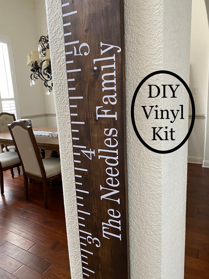 Do It Yourself Growth Chart Ruler VINYL Decals Only DIY - Etsy