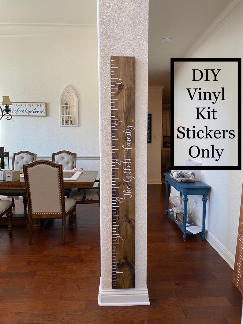 Do It Yourself Growth Chart Ruler VINYL Decals Only DIY - Etsy