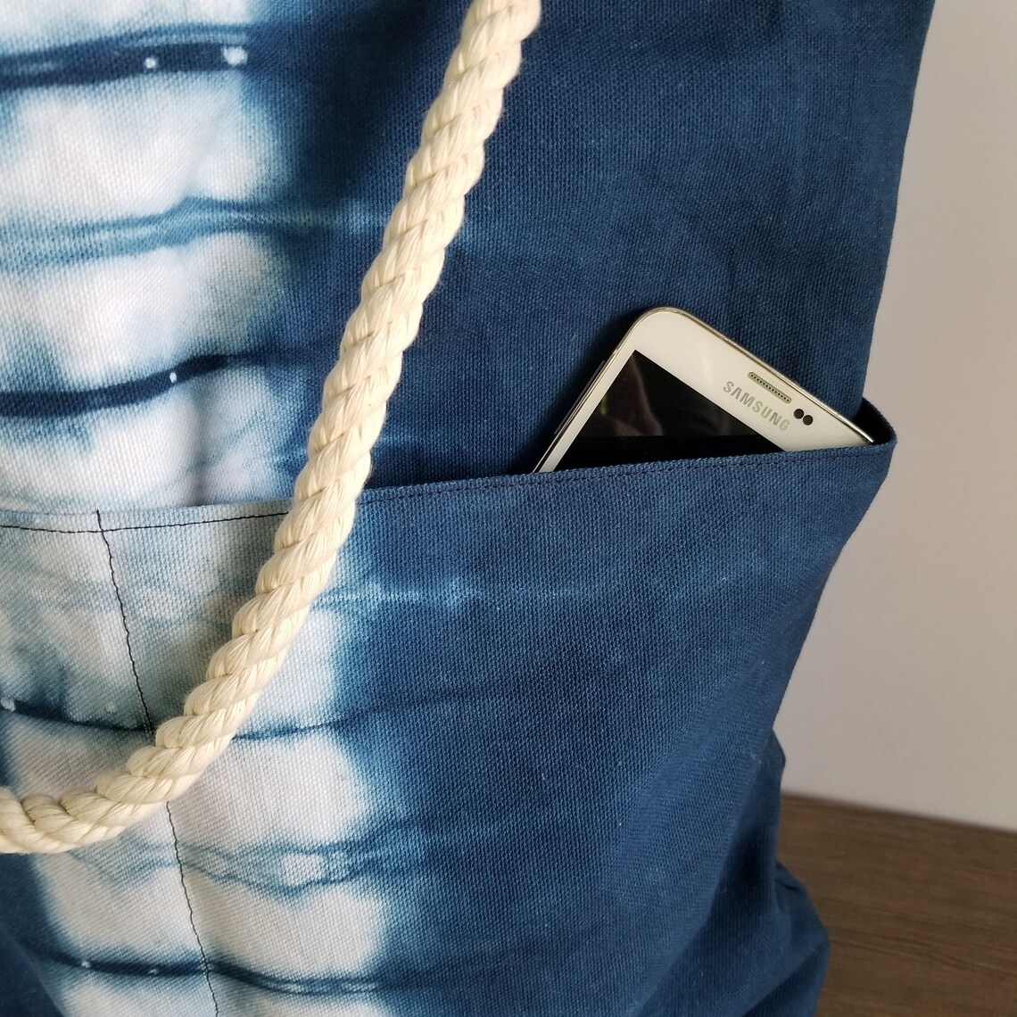Indigo Tote Bag Canvas Tote Beach Bag Hand Dyed Bag - Etsy