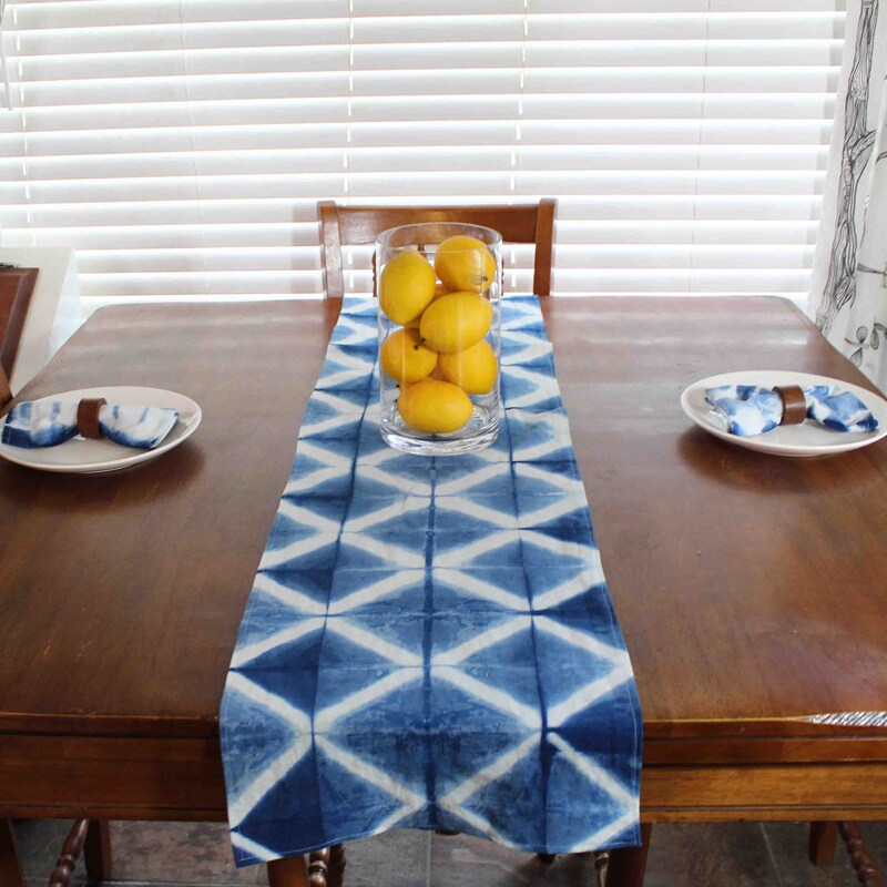 Indigo Table Runner - Etsy