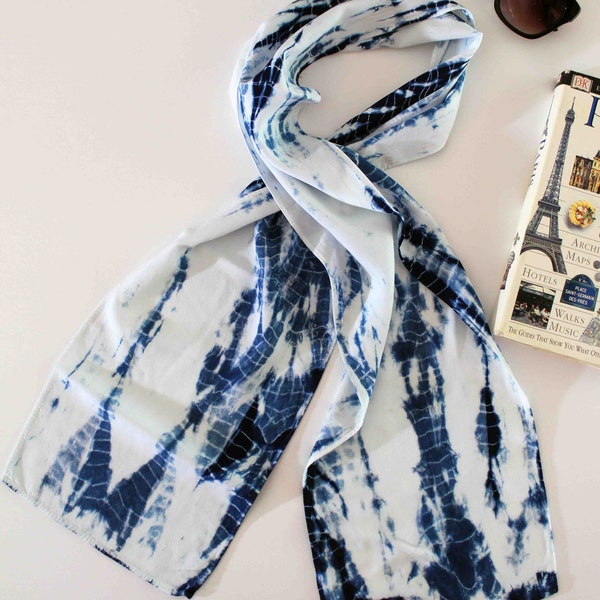 Shibori Silk Scarf - Etsy