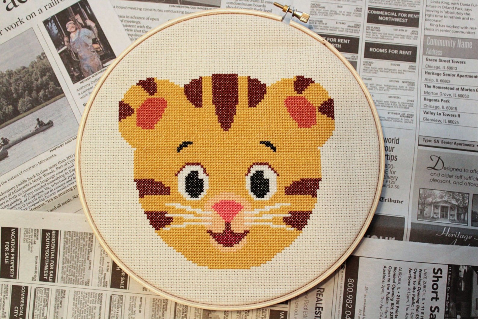 Daniel Tiger cross stitch pattern | Etsy
