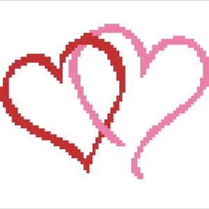 Interlocking Hearts Cross Stitch PATTERN *PDF File* - Etsy