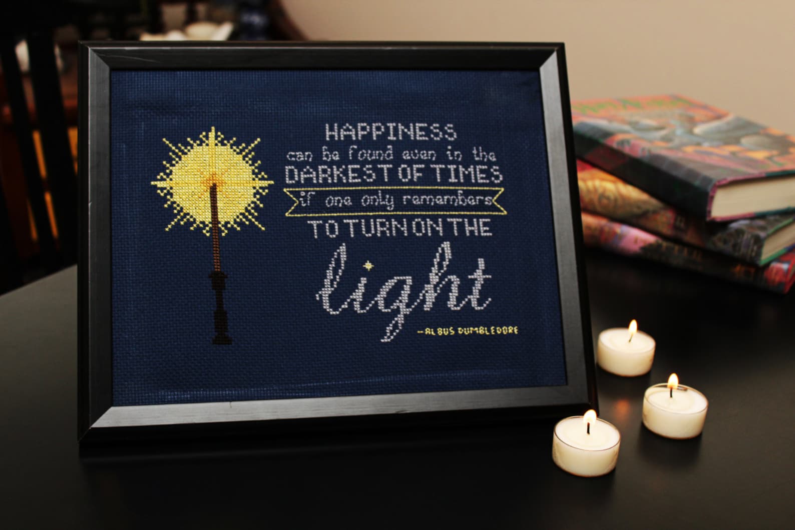 Dumbledore Turn on the Light cross Stitch PATTERN DOWNLOAD | Etsy