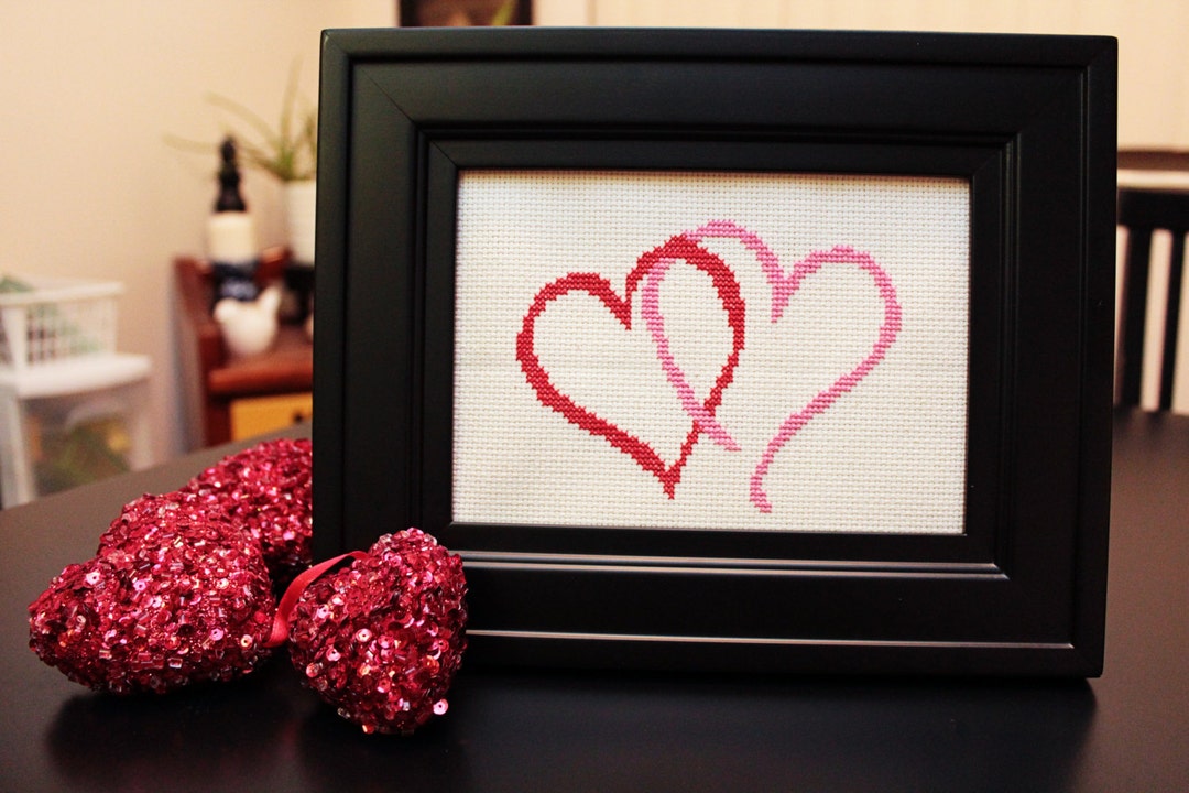 Interlocking Hearts Cross Stitch PATTERN *PDF File* - Etsy