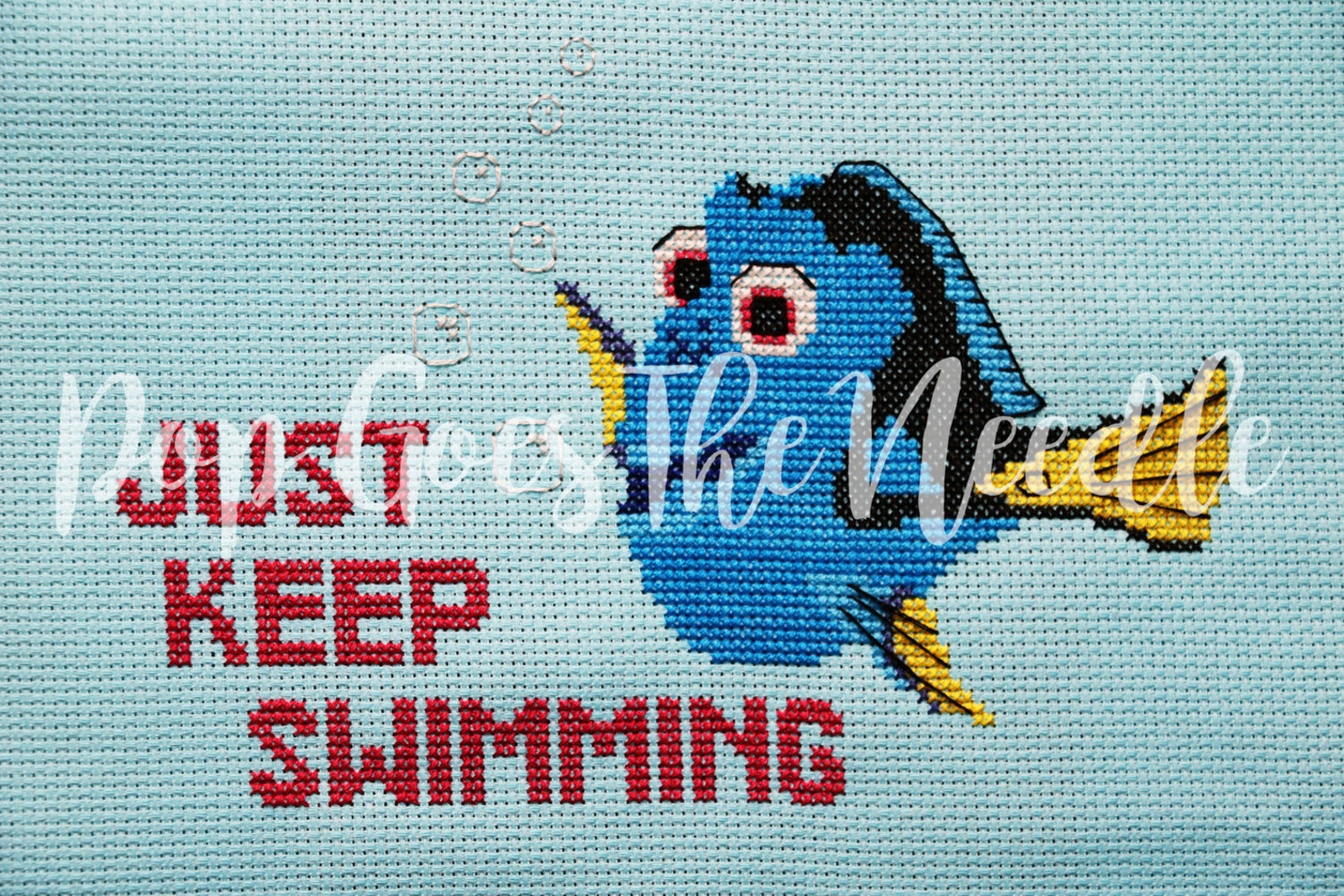 Finding Dory "just Keep Swimming" *cross Stitch PATTERN DOWNLOAD* - Etsy