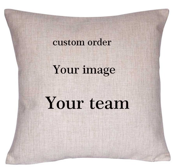 Custom order pillow cover custom your fav sport teams pillow | Etsy