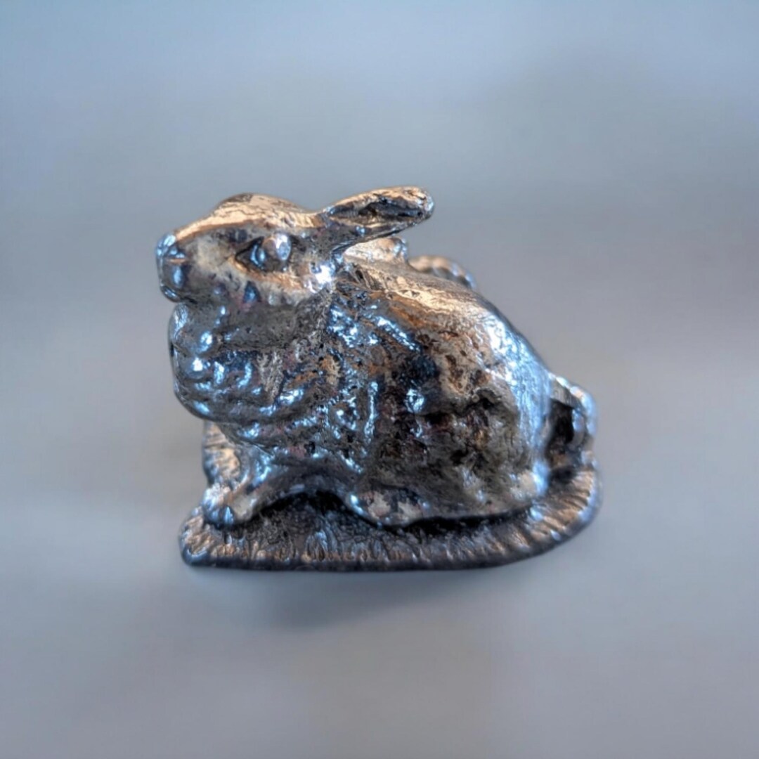 Vintage 1975 Set of 7 Metzger Pewter Bunny Rabbit Place Card Holder - Etsy