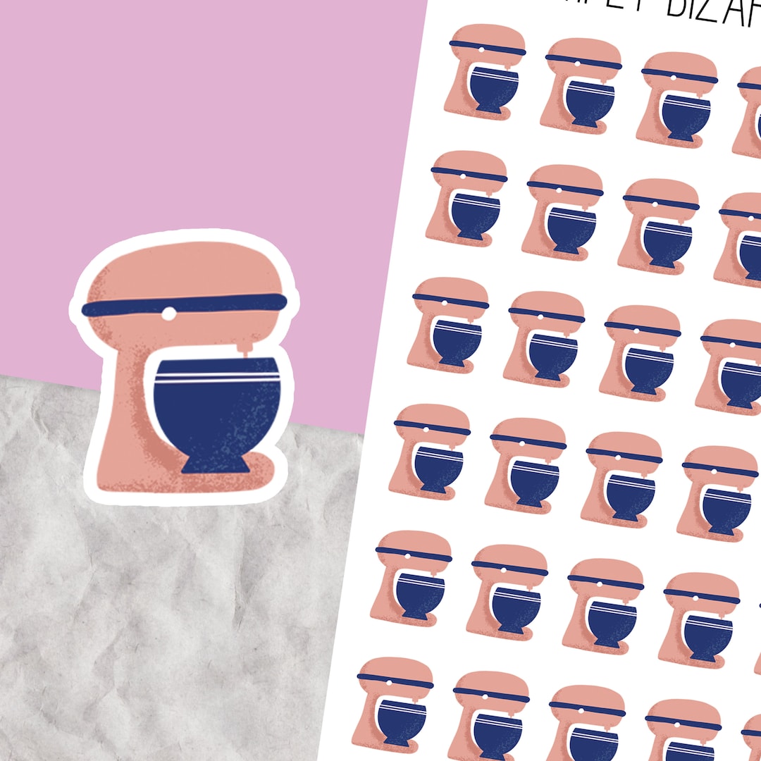 Kitchen Mixer Stickers, Baking Stickers, Baking Planner, Daily Task ...