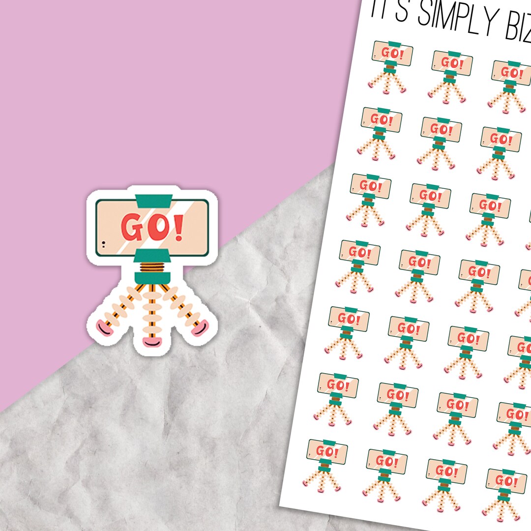 Film Video Stickers, Vlogging Sticker Sheet, Youtube Tracker, Filming ...