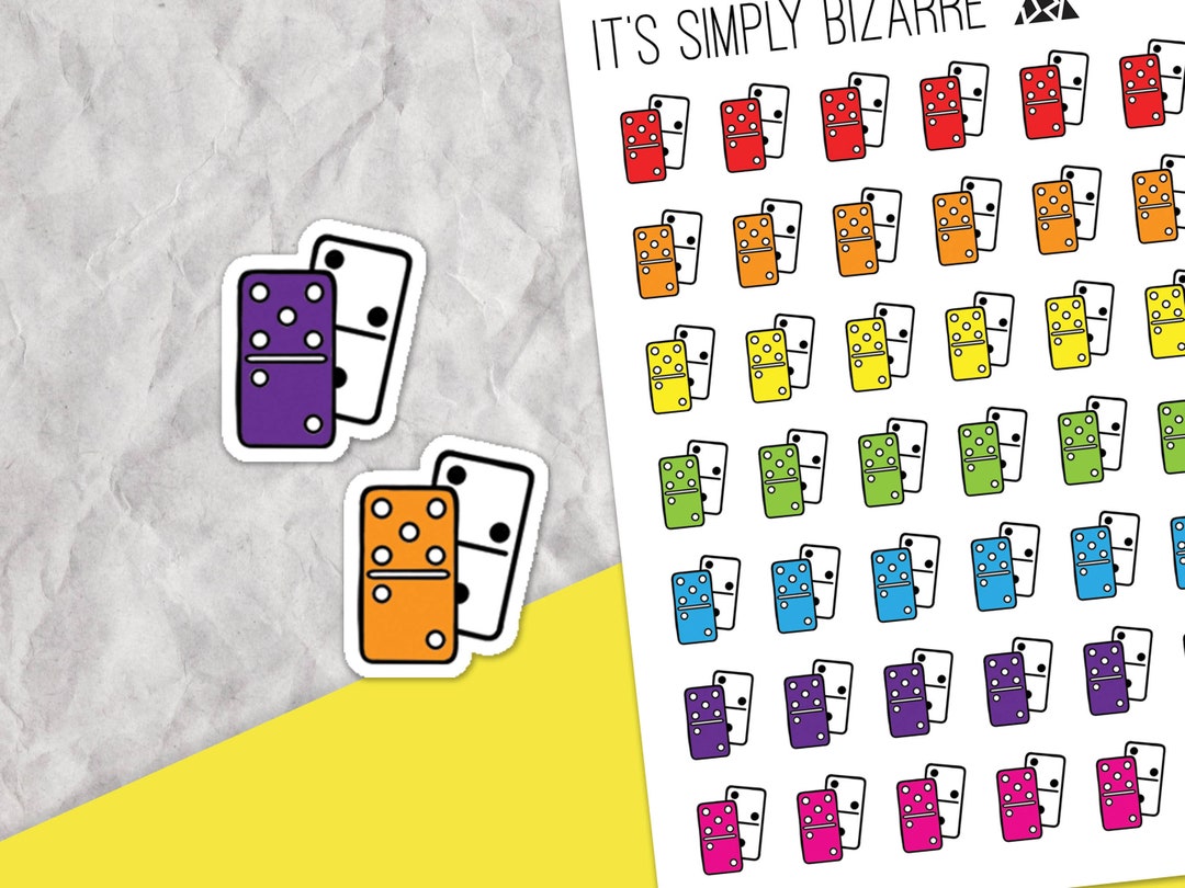 Domino Planner Stickers, Game Night Tracking, Gaming Stickers, Planner ...