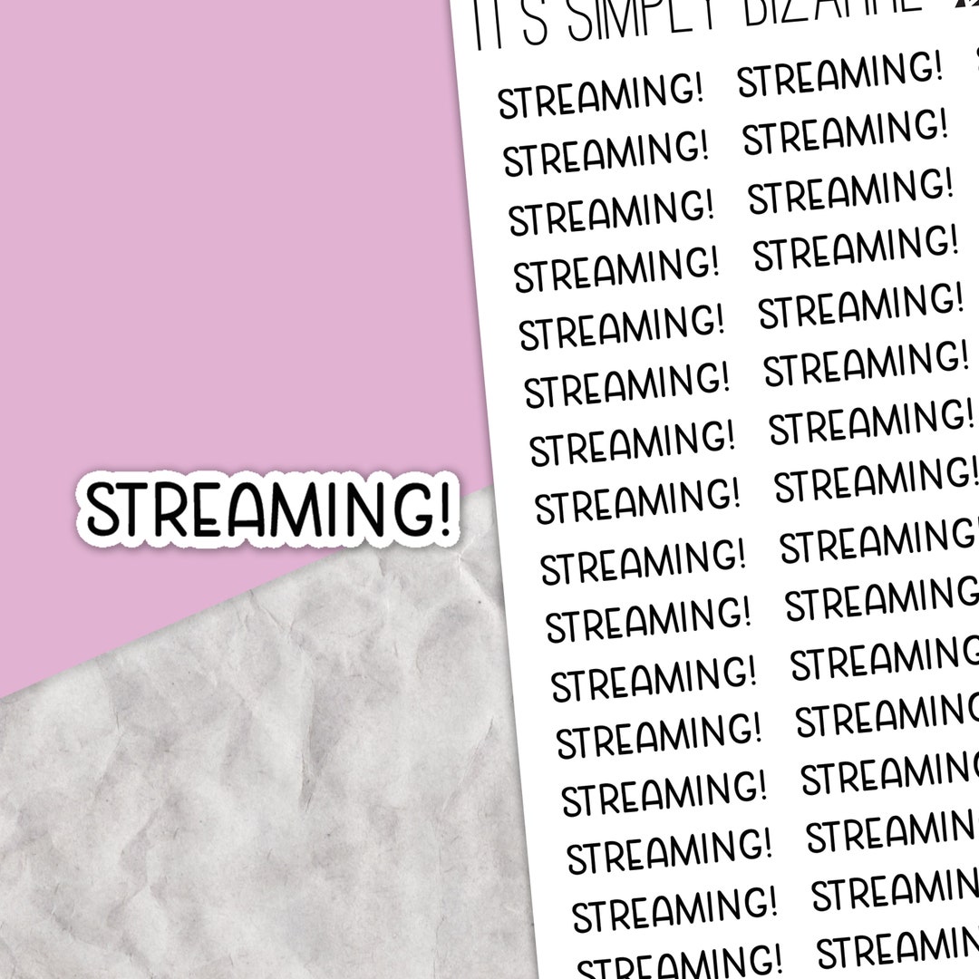 Streaming Script Stickers, Text Planner Stickers, Tracking Sticker ...
