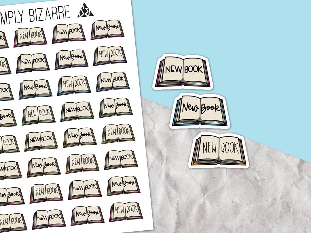New Book Tracking Stickers, Open Book Stickers, Book Journal, Book ...