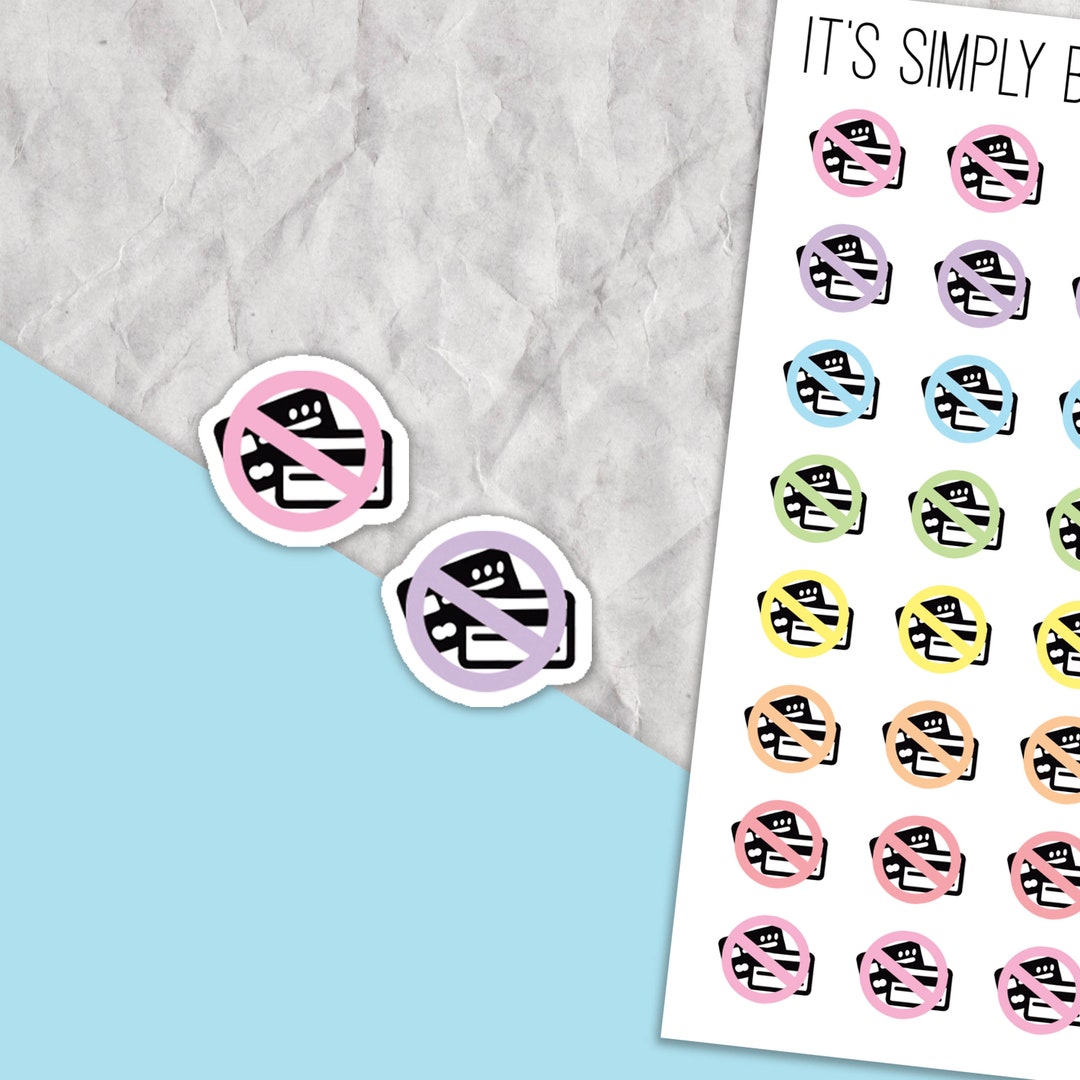 No Spend Stickers, Icon Stickers, Planner Sticker Sheet, Money Planning ...
