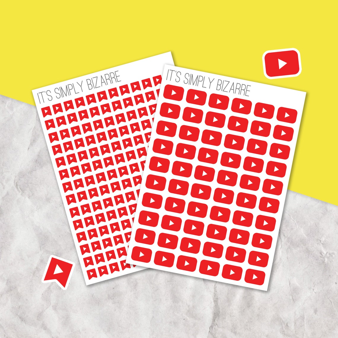 Youtube Stickers, Planner Sticker Sheet, Sticker Markers, Youtube Logo ...