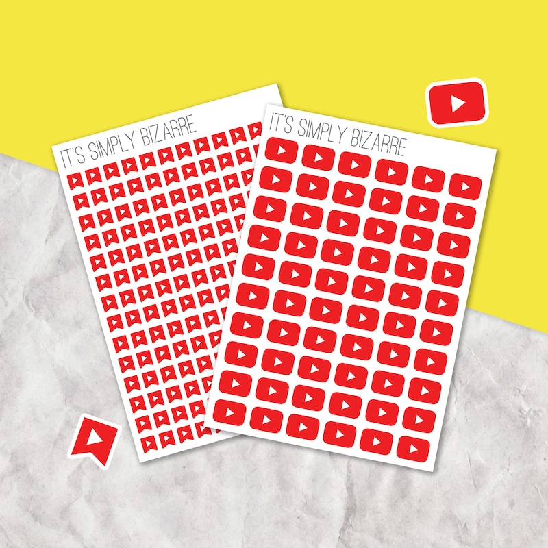 Youtube Logo Sticker - Etsy