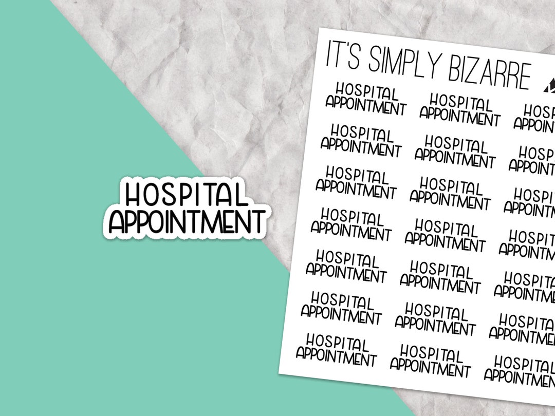 Hospital Appointment, Script Stickers, Health Tracking, Illness Tracker ...
