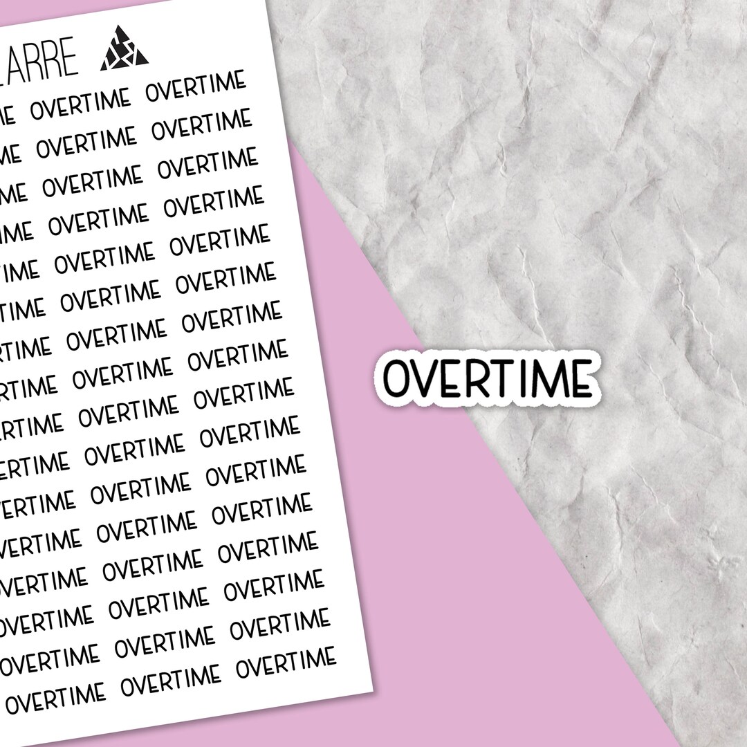 Overtime Planner Stickers, Work Shift Stickers, Work Planner, Planner ...