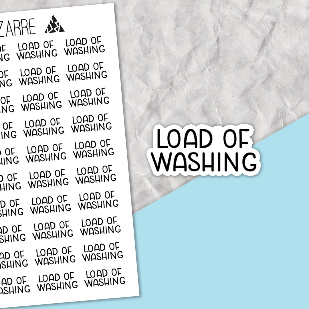 Load of Washing Stickers, Chore Stickers, Household Chores, Chore ...