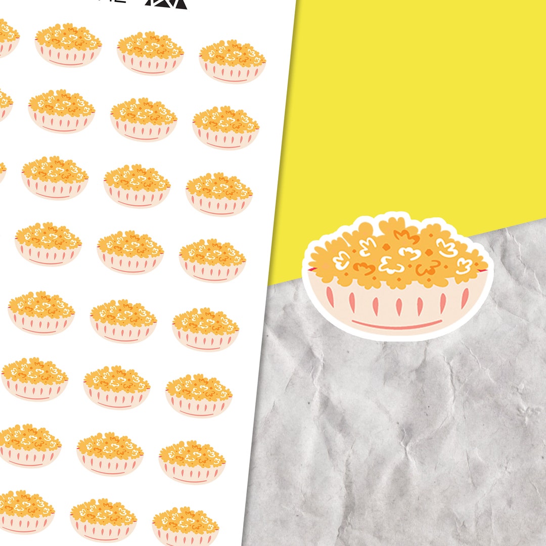 Popcorn Bowl Stickers, Movie Night Stickers, Night in Sticker Sheet ...