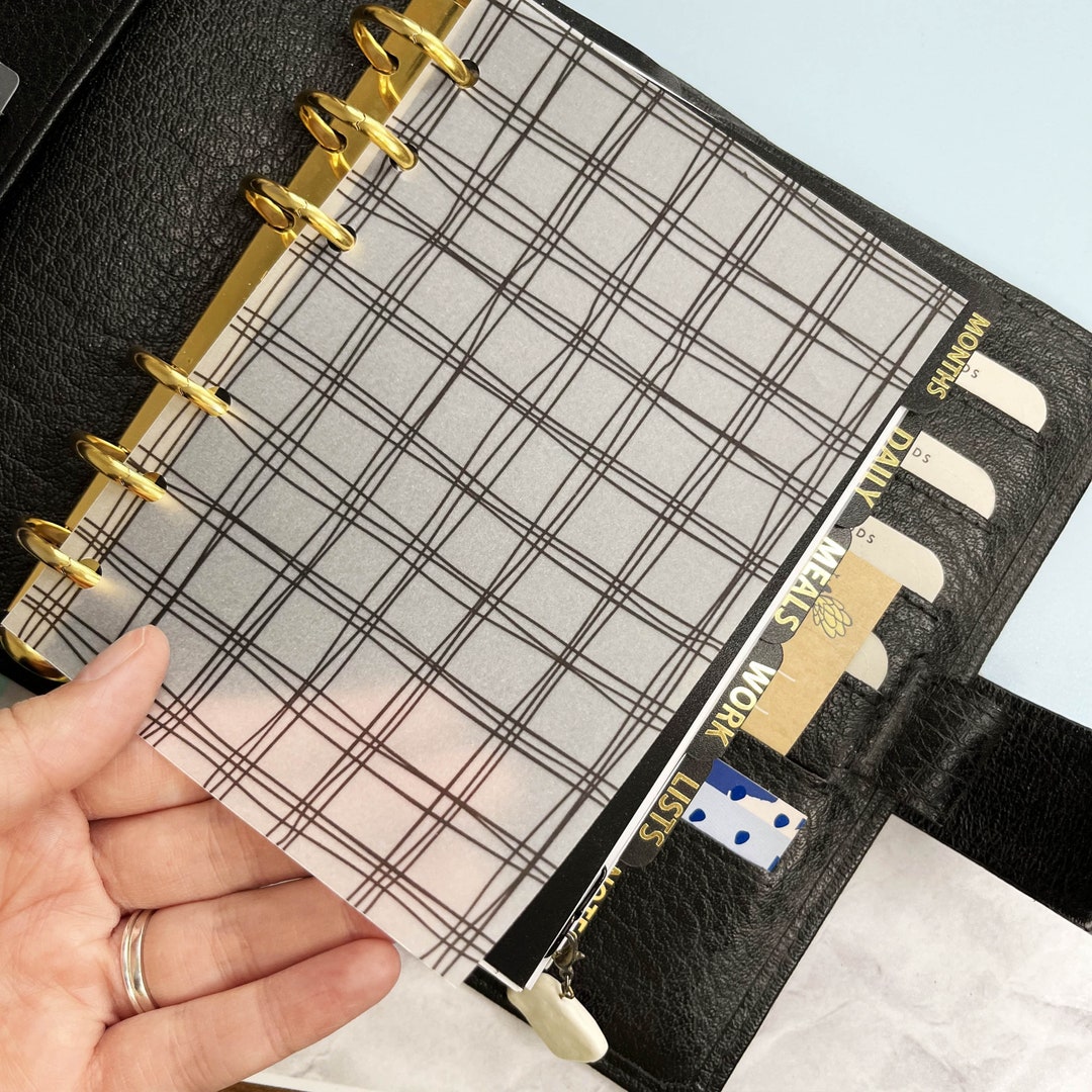 Squiggle Grid Vellum, Vellum Dashboard, Monochrome Planner, Planner ...