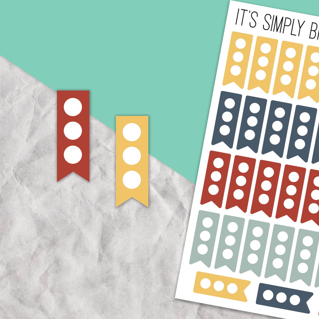 Circle Mini Checklist Stickers, Standard Vertical Stickers, Functional ...