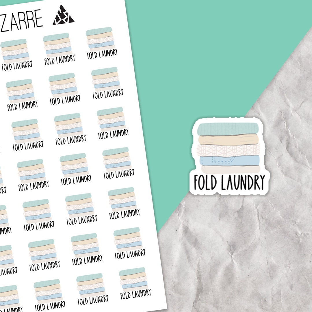 Fold Laundry Stickers, Planner Stickers, Clothes Folding, Laundry ...