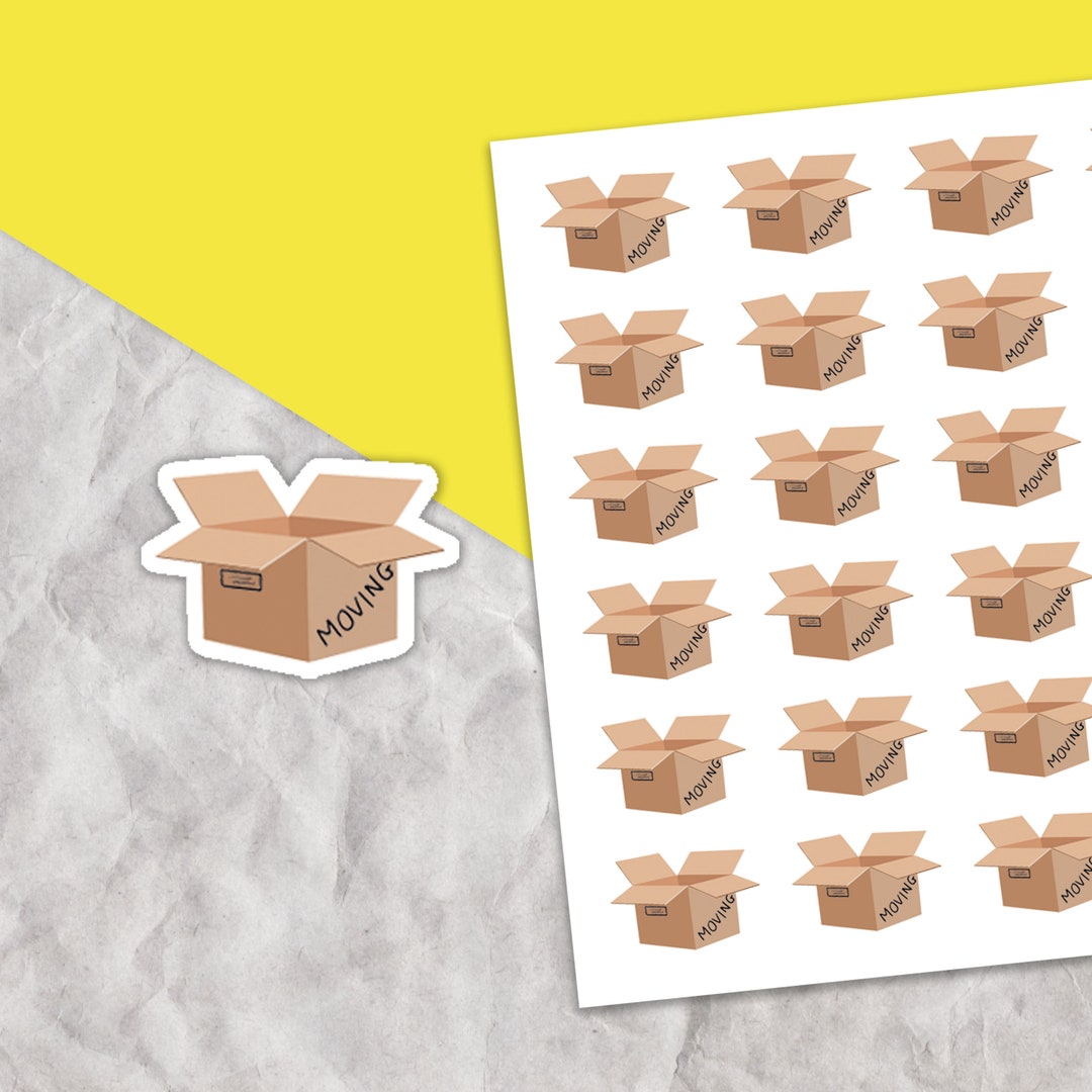 Moving Box Stickers, Moving House, House Move Tracker, Planner Stickers ...