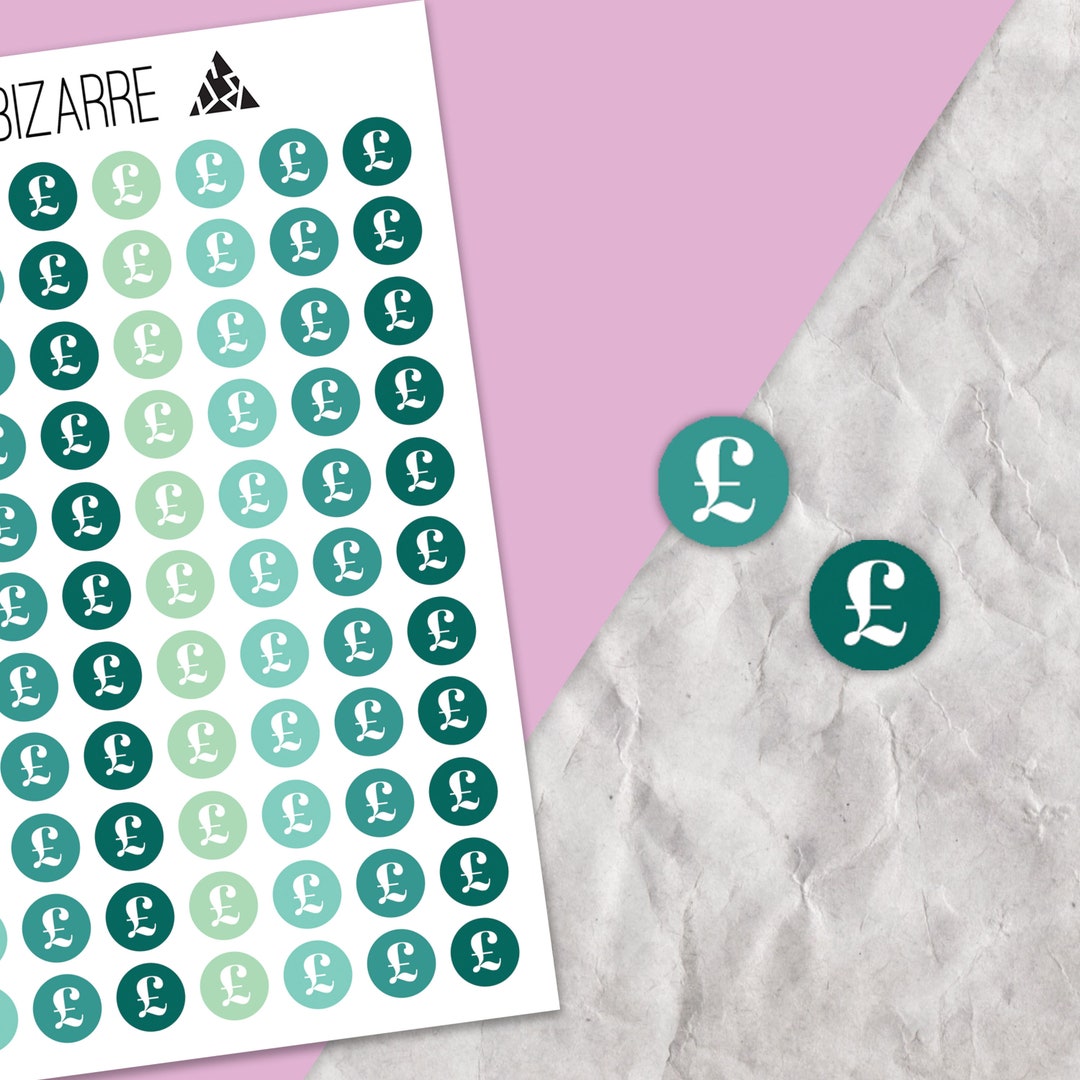 Pound Sign Circle Icon Stickers, Money Planning, Spending Tracker ...