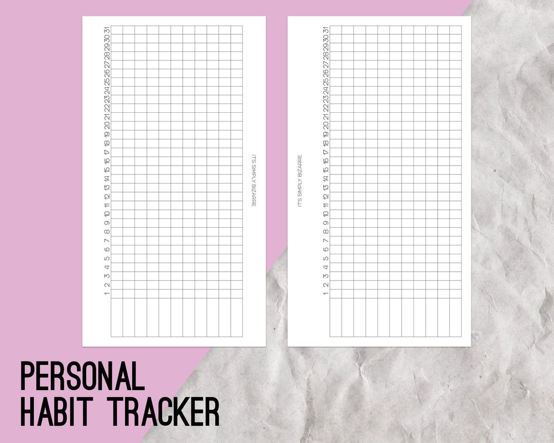 Habit Tracker Personal Rings Ring Planner Pages Monthly - Etsy