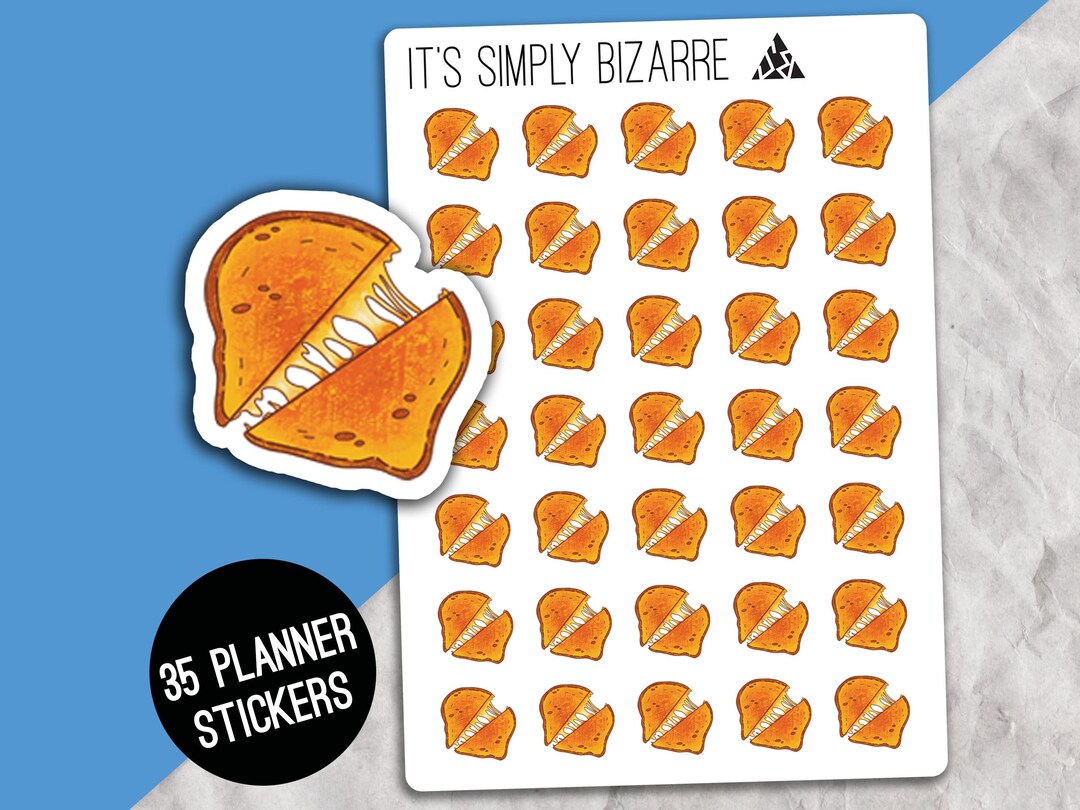Grilled Cheese Stickers, Planner Sticker Sheets, Comfort Food, Food ...