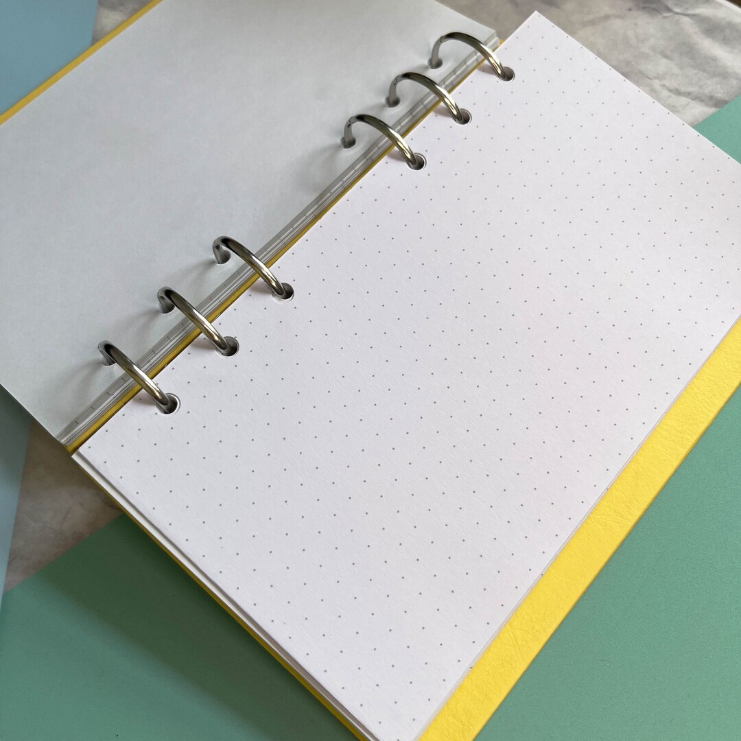 Personal Filofax Pages, Page Inserts, Dot Grid, Ring Planner, Blank ...