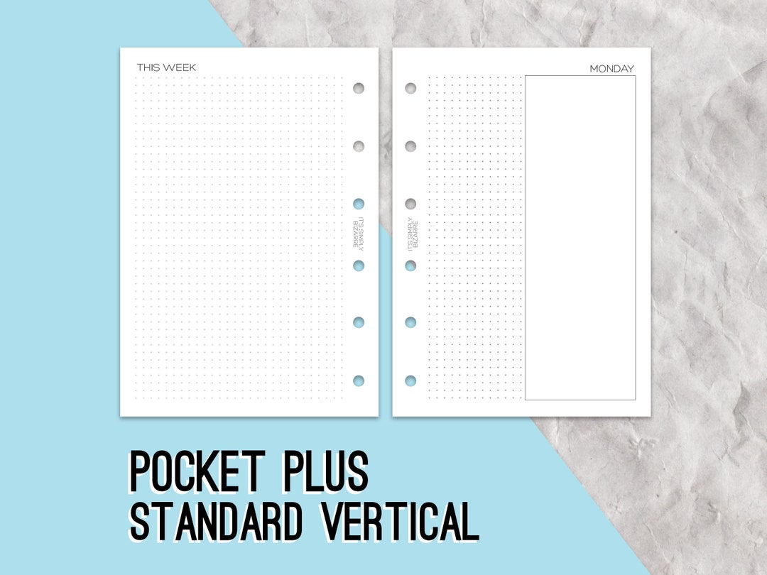 Pocket Plus Standard Vertical Inserts, Erin Condren Sticker Inserts ...
