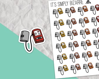 Blood Pressure Monitoring Stickers, Blood Pressure Tracking Planner ...