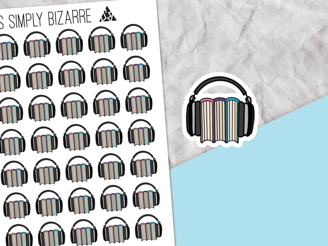 Audiobook Planner Stickers, Planner Sticker Sheet, Audiobook Tracking ...