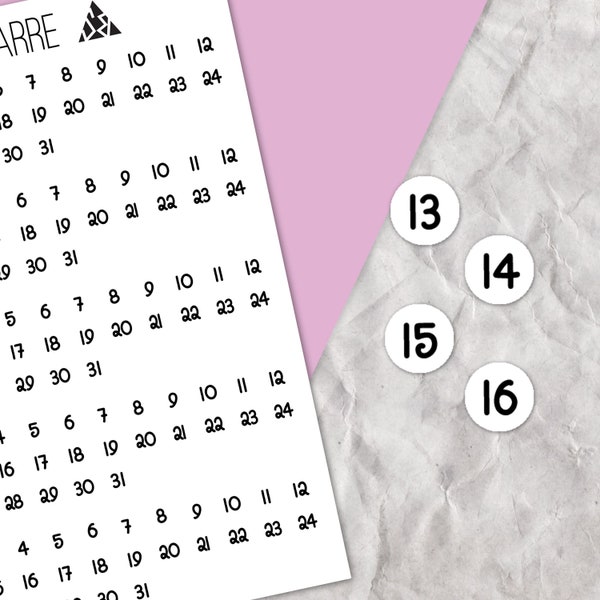Numbered Dots Stickers - Etsy