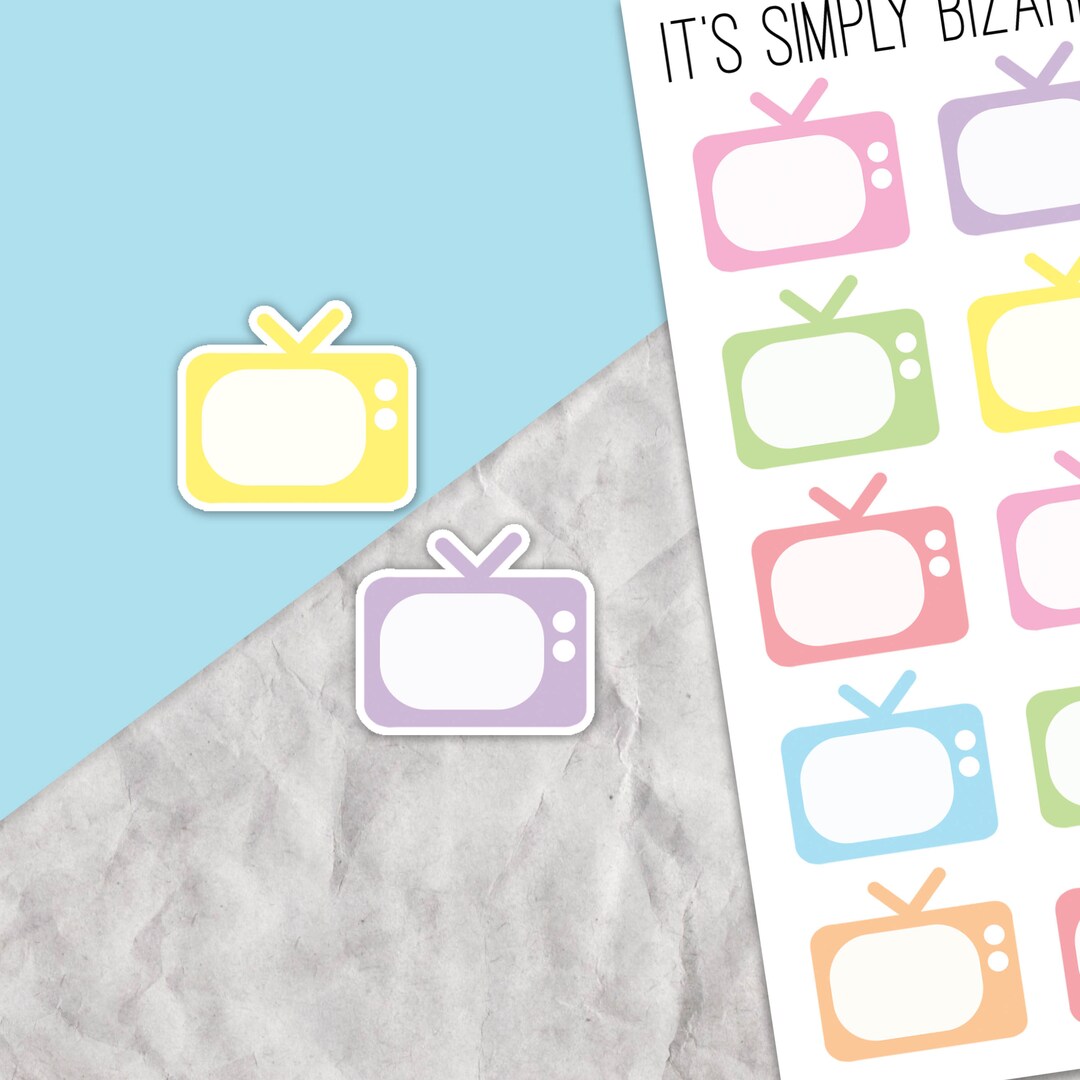 Currently Watching TV Stickers, Planner Sticker Sheet, TV Show Stickers ...