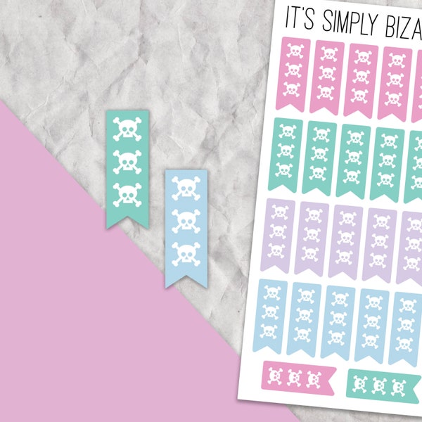 Skull Stickers Sheet - Etsy