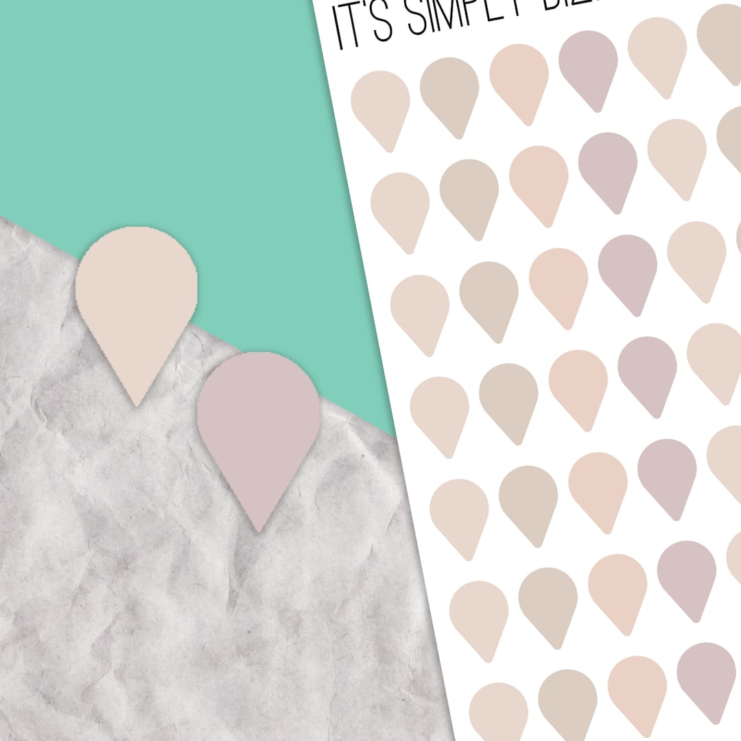 Plain Tear Drop Stickers, Location Stickers, Functional Stickers ...