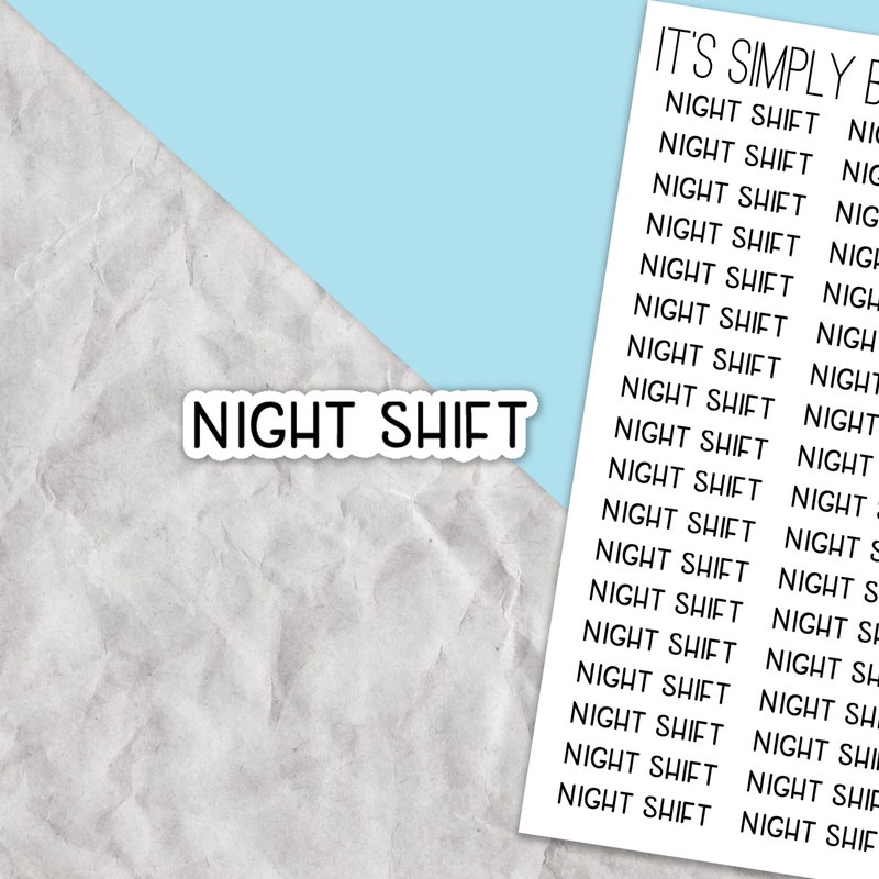 Night Shift Planner - Etsy